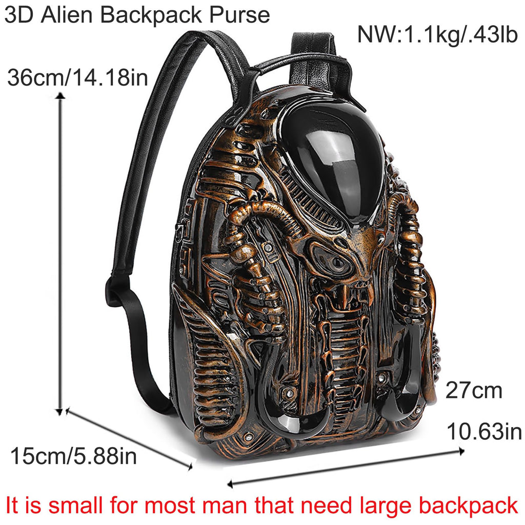 Lyuxhetaokdiq Men and Women PVC 3D Xenomorph Shaped Purse Alien ...